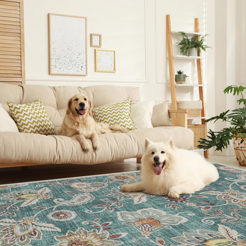 Charlton Home® Fedirko Machine Washable Butterfly Insect Area Rug - A Multi functional ...